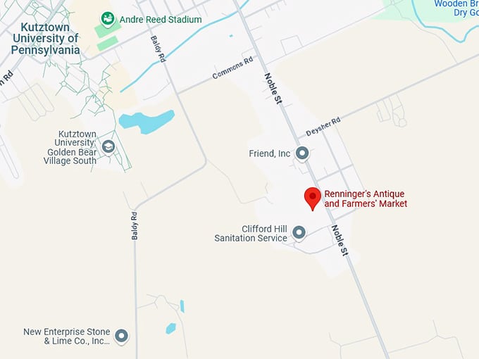 16. renninger's antique and farmers' market map