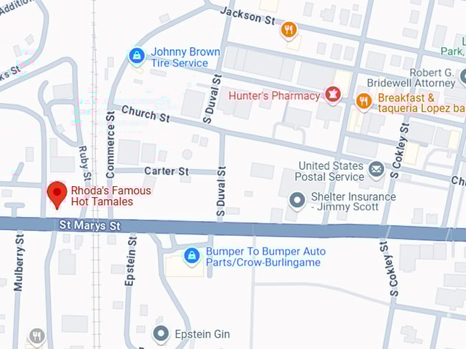 16. rhoda's famous hot tamales map