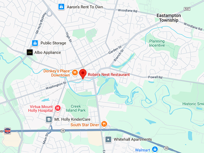 16. robin's nest restaurant map