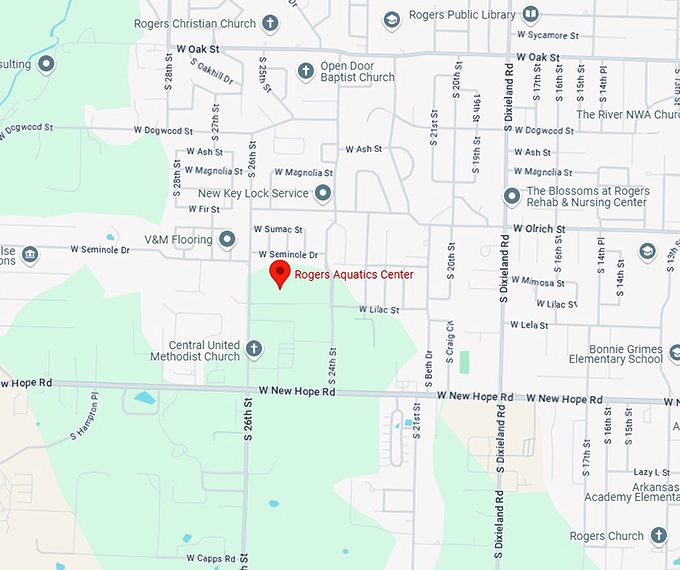 16. rogers aquatics center map