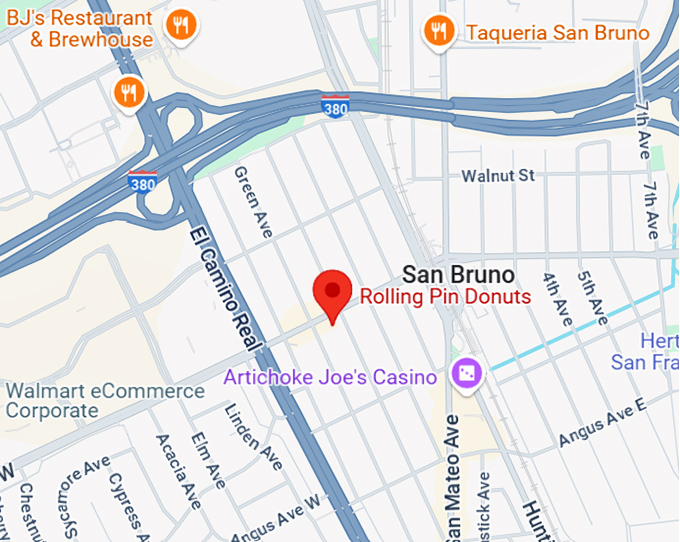 16. rolling pin donuts map