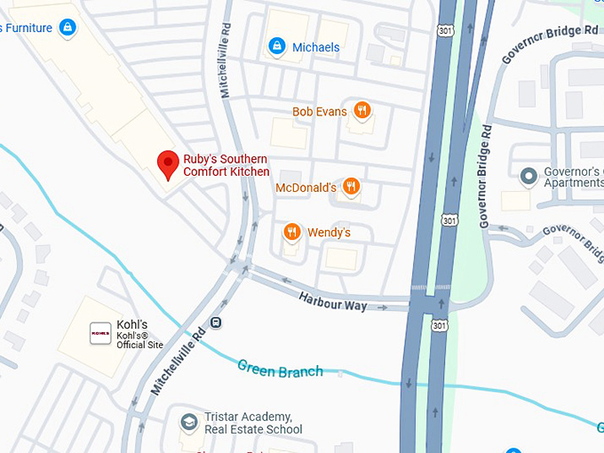 16. ruby's southern comfort kitchen map