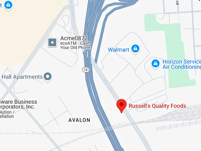 16. russell's quality foods map