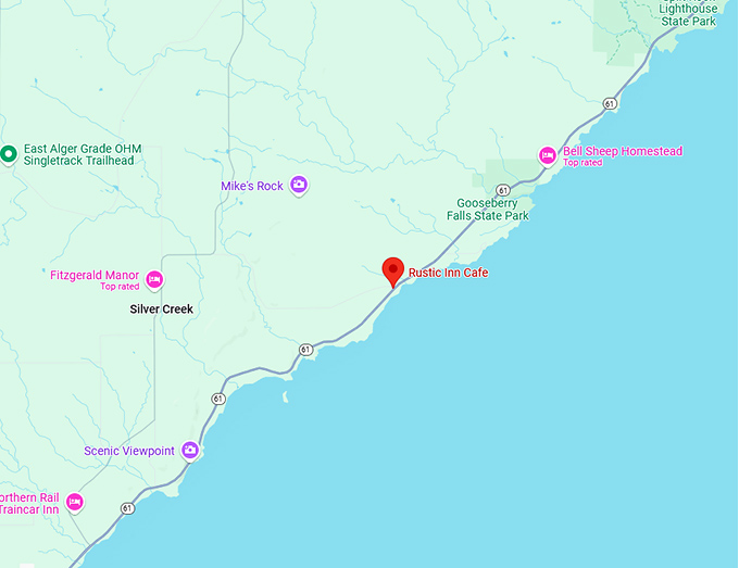 16. rustic inn cafe map