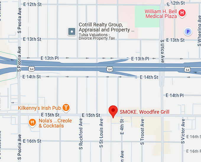 16. smoke. woodfire grill map