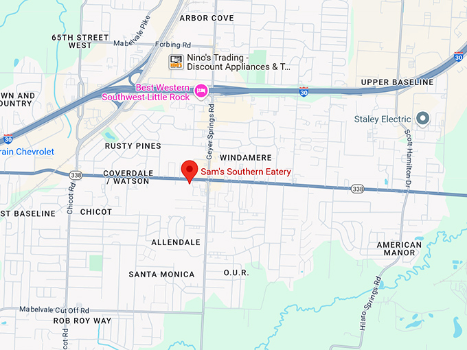 16. sam's southern eatery map