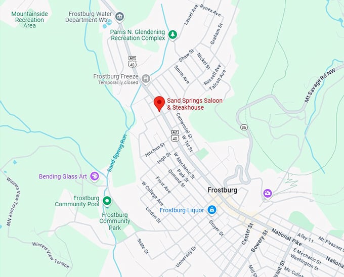 16. sand springs saloon & steakhouse map