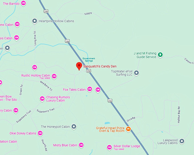 16. sasquatch's candy den map