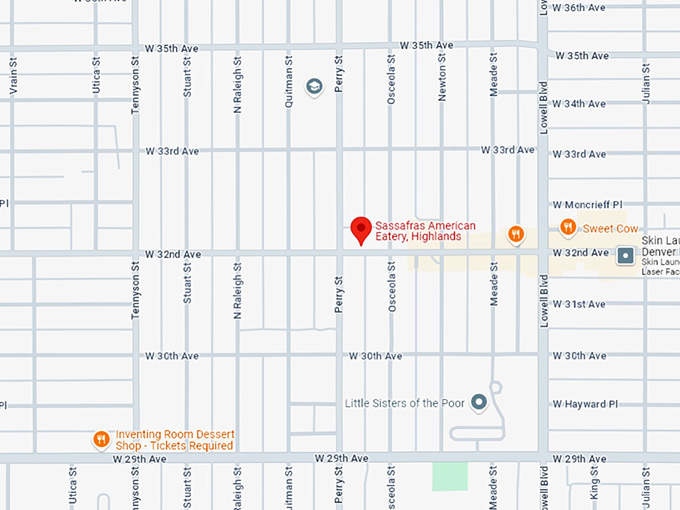 16. sassafras american eatery map