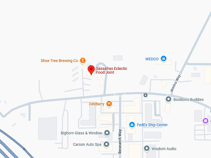 16. sassafras eclectic food joint map