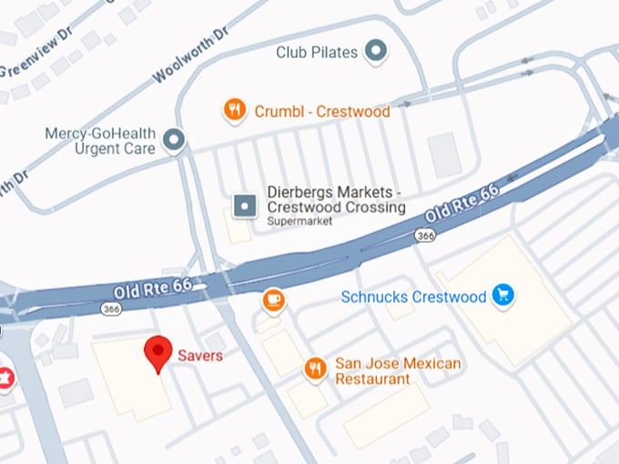 16. savers (9618 watson rd) map