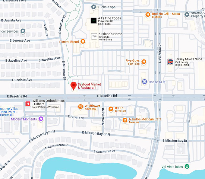16. seafood market & restaurant map