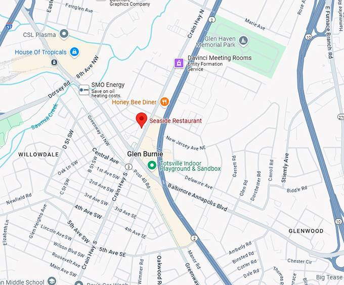 16. seaside restaurant map