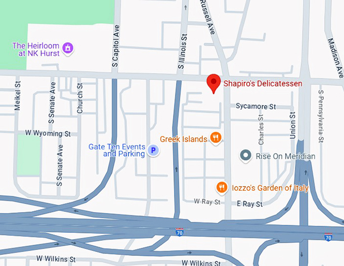 16. shapiro's delicatessen map