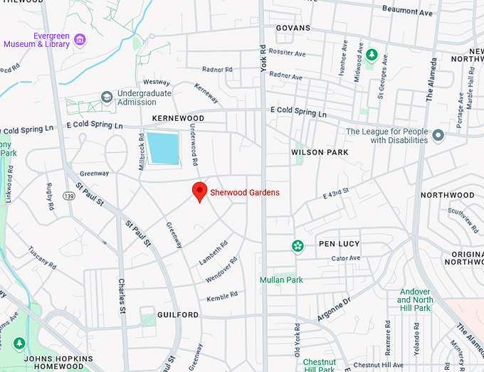 16. sherwood gardens map