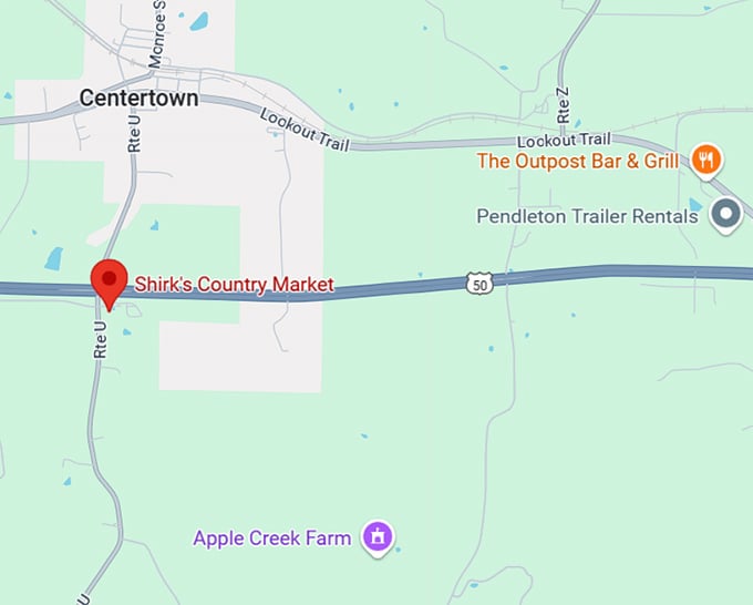 16. shirk's country market map