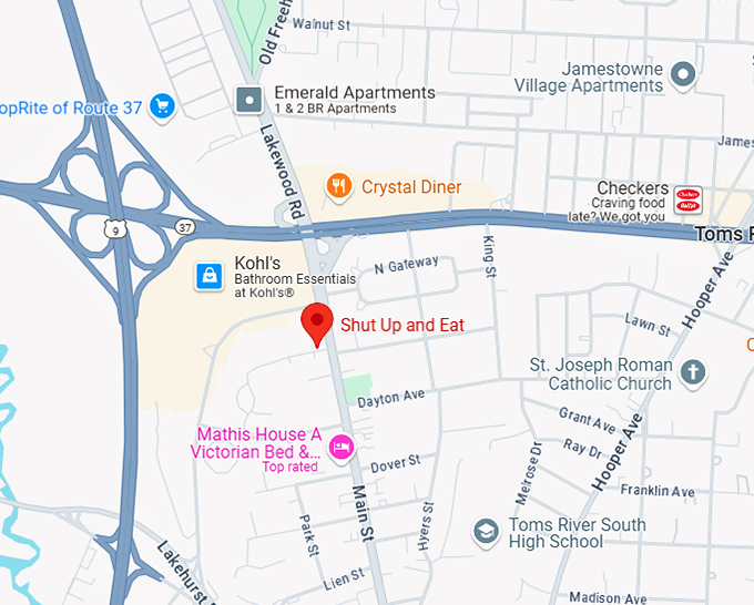 16. shut up and eat map