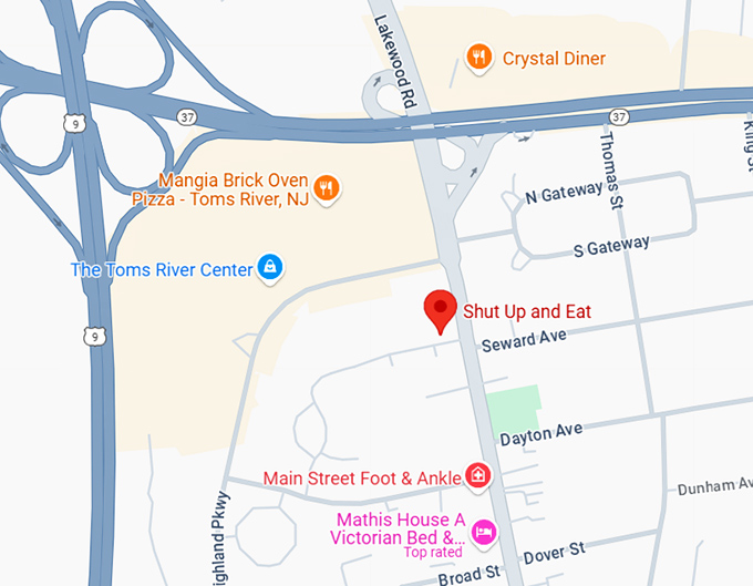 16. shut up and eat map