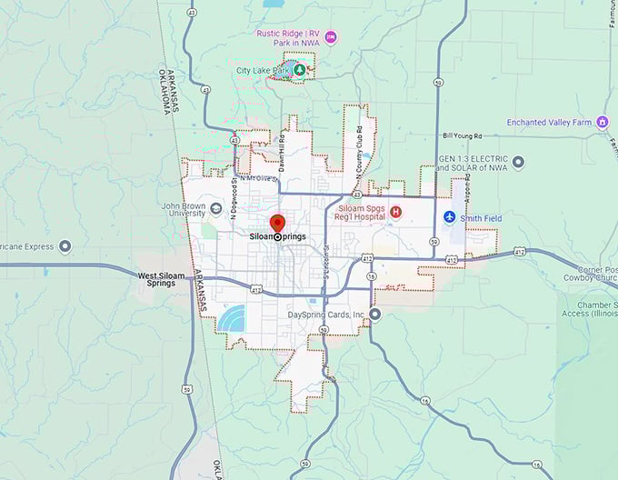 16. siloam springs map