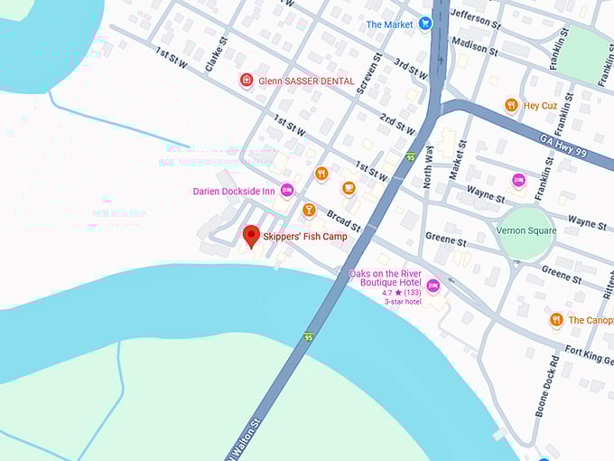 16. skipper's fish camp map