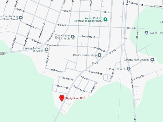 16. skylight inn bbq map