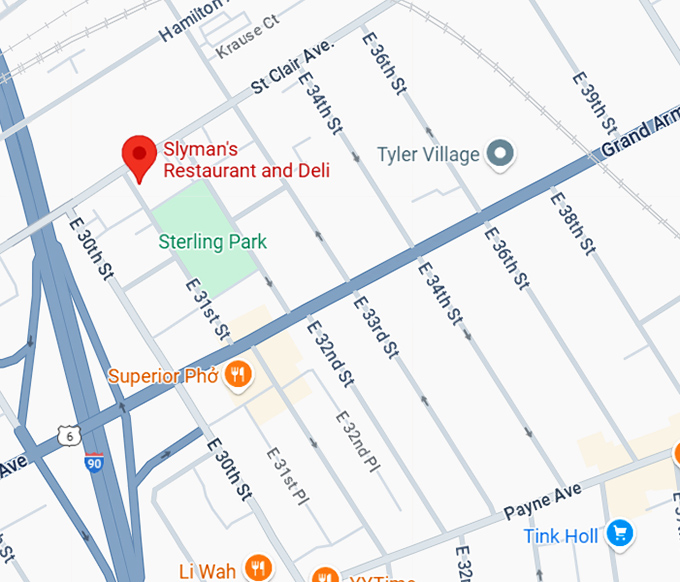 16. slyman's restaurant and deli map