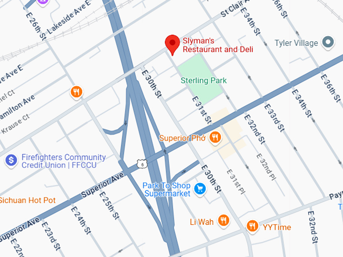16. slyman's restaurant map