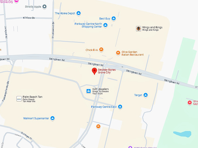 16. smokey bones grove city map