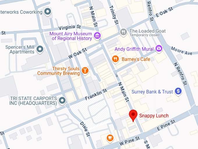16. snappy lunch map