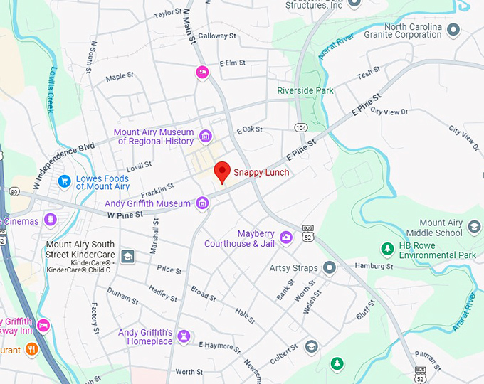 16. snappy lunch map