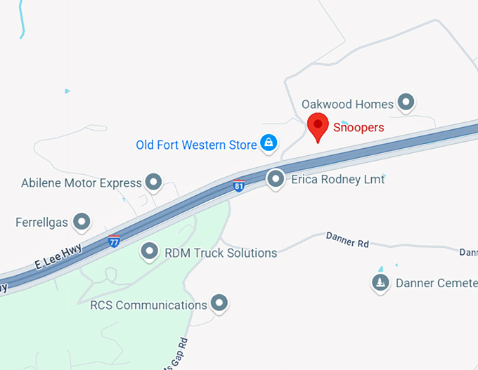 16. snoopers inc map