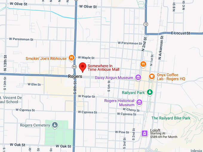 16. somewhere in time antique mall map