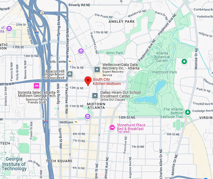 16. south city kitchen midtown map