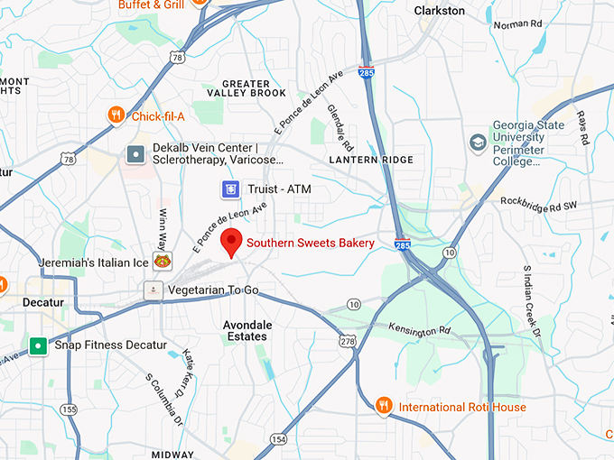 16. southern sweets bakery map