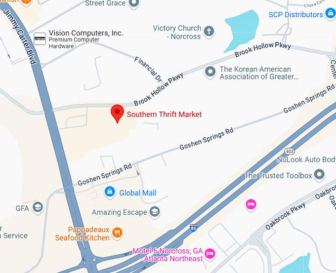 16. southern thrift market map