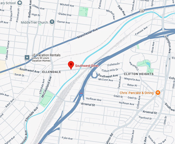 16. southwest diner map