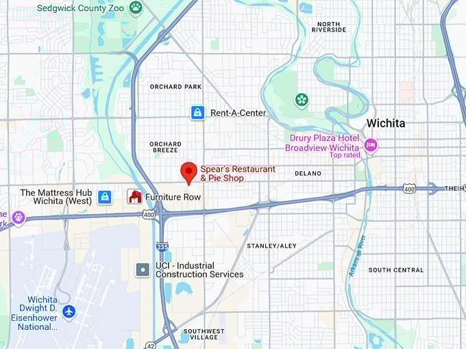 16. spear's restaurant & pie shop map