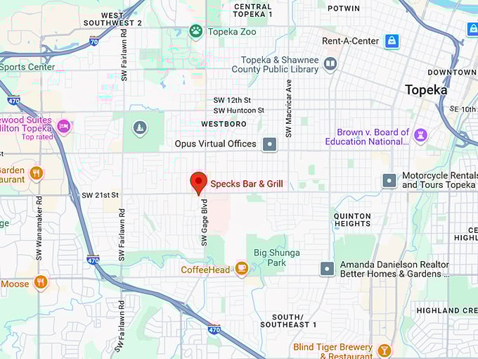 16. specks bar & grill map