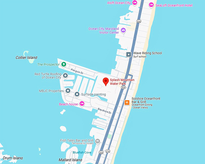 16. splash mountain water park map