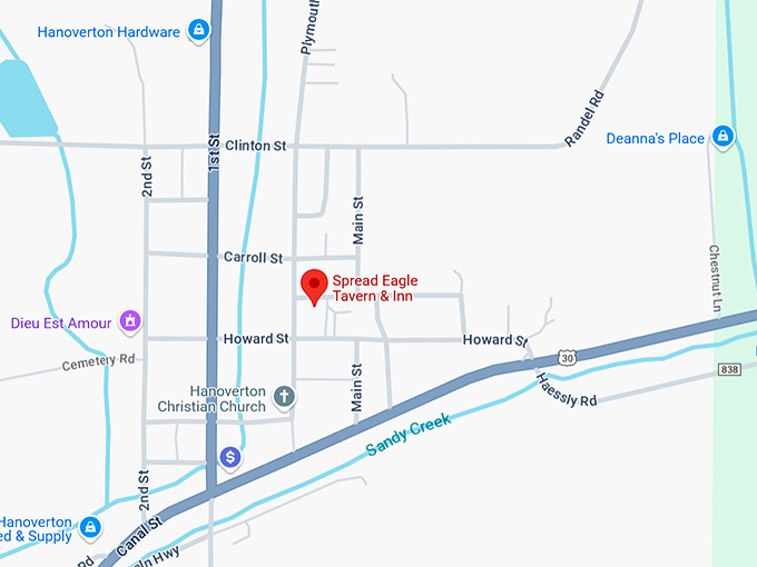 16. spread eagle tavern & inn map