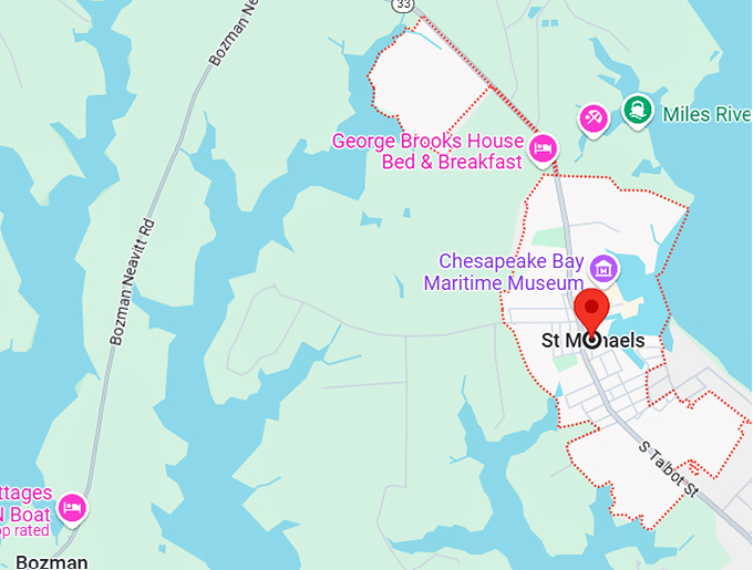 16. st michaels maryland map