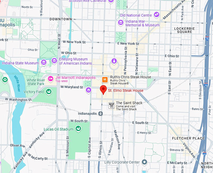 16. st. elmo steak house map