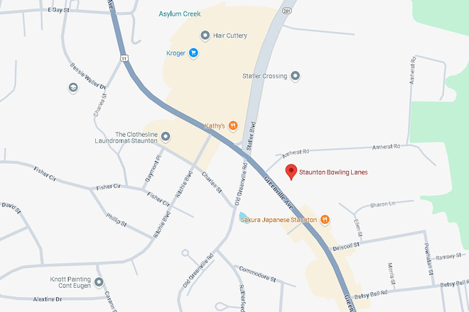 16. staunton bowling lanes map