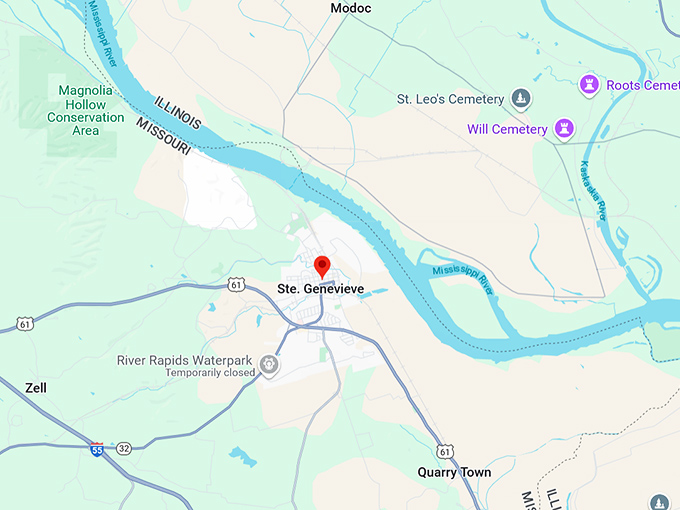 16. ste. genevieve (restaurant to mention anvil restaurant & saloon) map