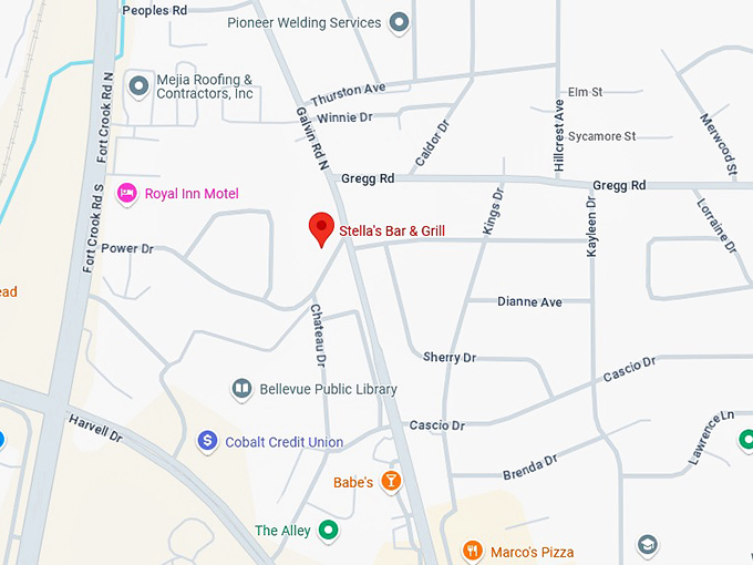 16. stella's bar & grill map