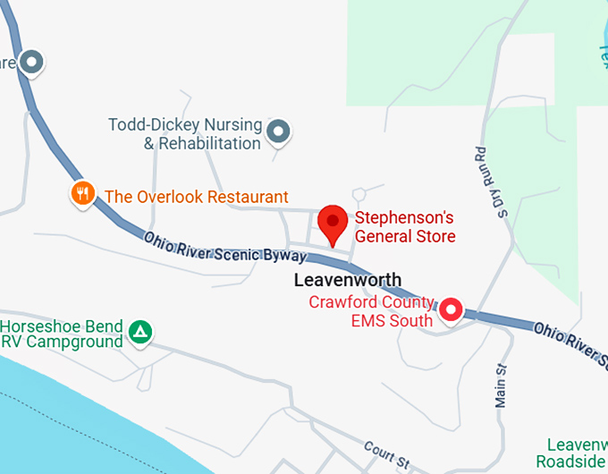 16. stephenson's general store map