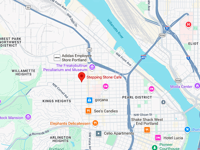 16. stepping stone cafe map