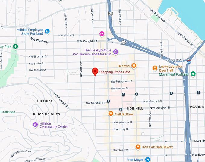 16. stepping stone cafe map
