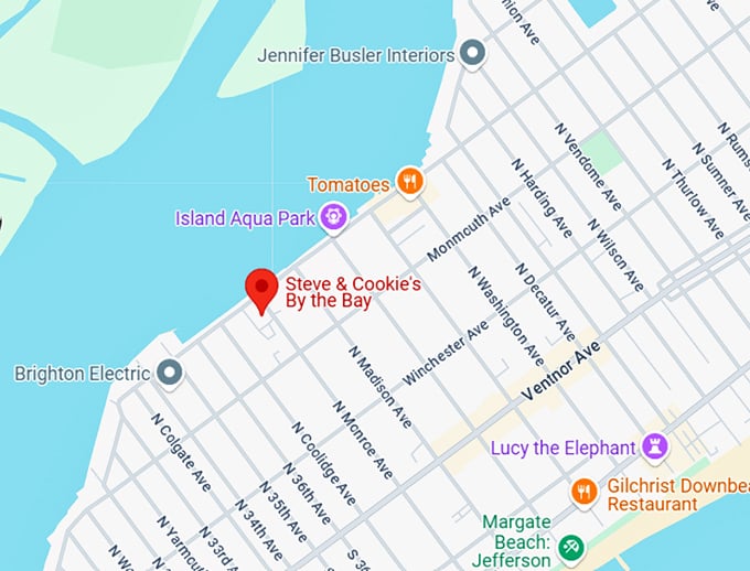 16. steve & cookie's by the bay map