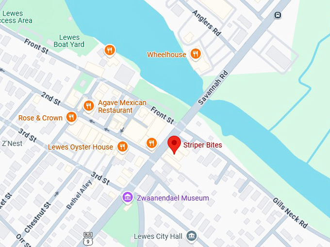 16. striper bites map